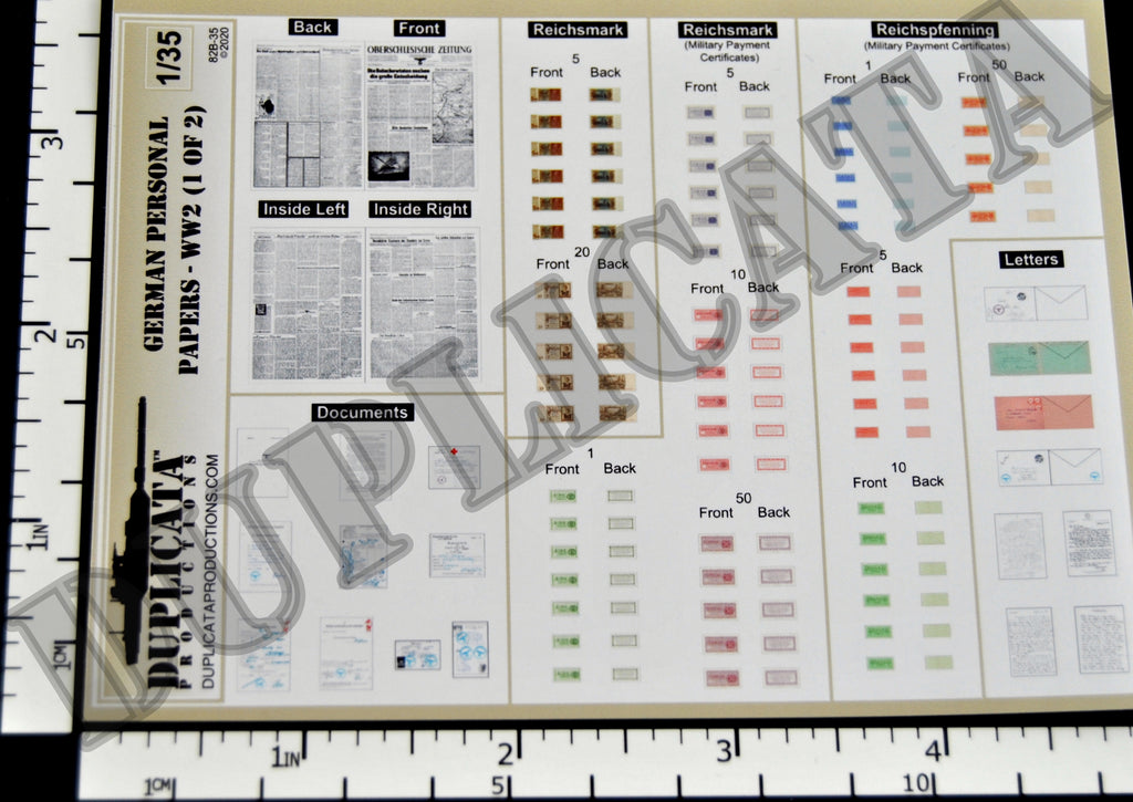 Diorama Accessory - German Personal Papers - WW2 - 1/35 Scale ...