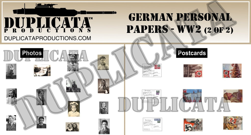 Diorama Accessory - German Personal Papers - WW2 - 1/35 Scale ...