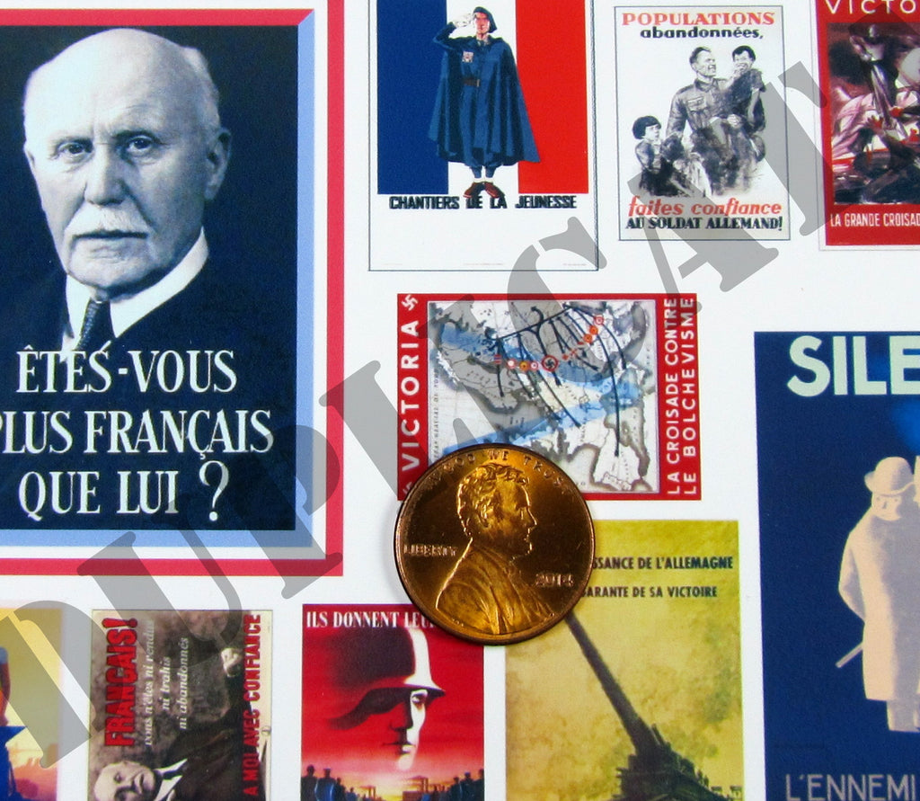 Diorama Accessory - Vichy France WW2 Propaganda Posters, Various Sizes ...