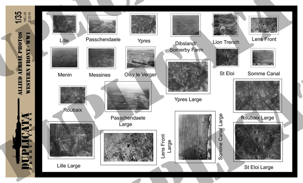 Diorama Accessory - Allied Aerial Recon Photos - Western Front, WW1 - 1 ...