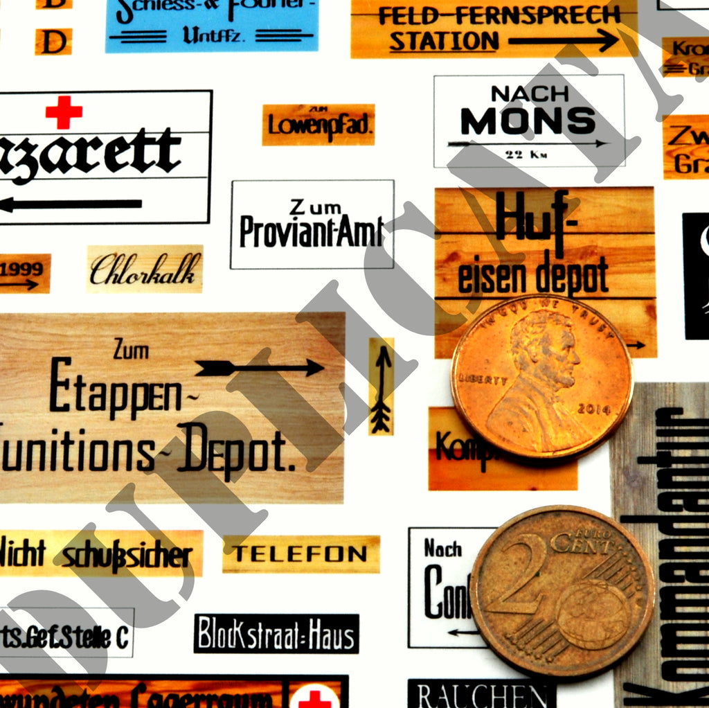 Diorama Accessory - German Trench Signs #2 - WW1 - 1/35 Scale ...