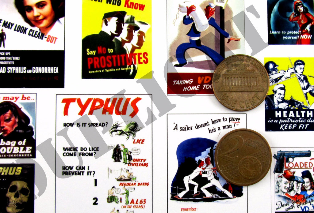 Diorama Accessory - American WW2 Health Posters - 1/35 Scale ...