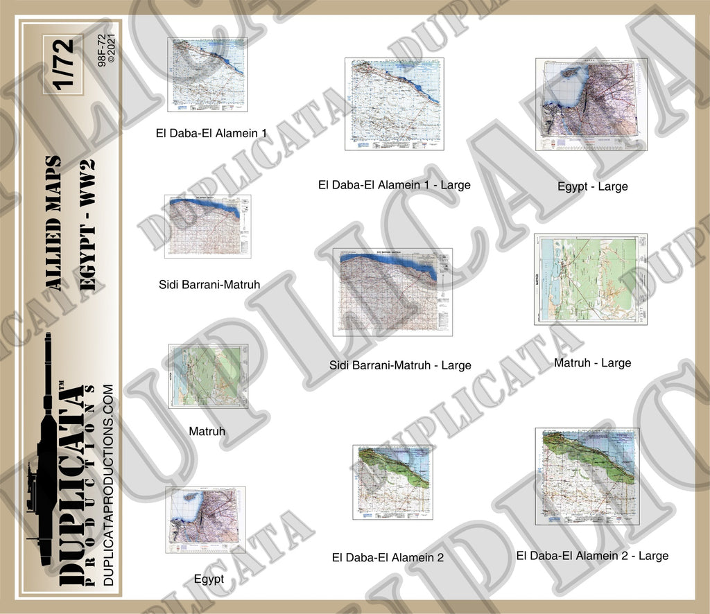 Diorama Accessory - Allied Maps - Egypt - WW2 - 1/72 Scale – Duplicata ...