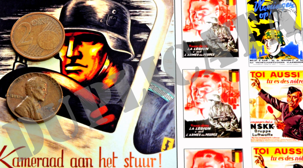 Occupied Belgium - WW2 Propaganda/Recruitment Posters - 1/35 Scale ...