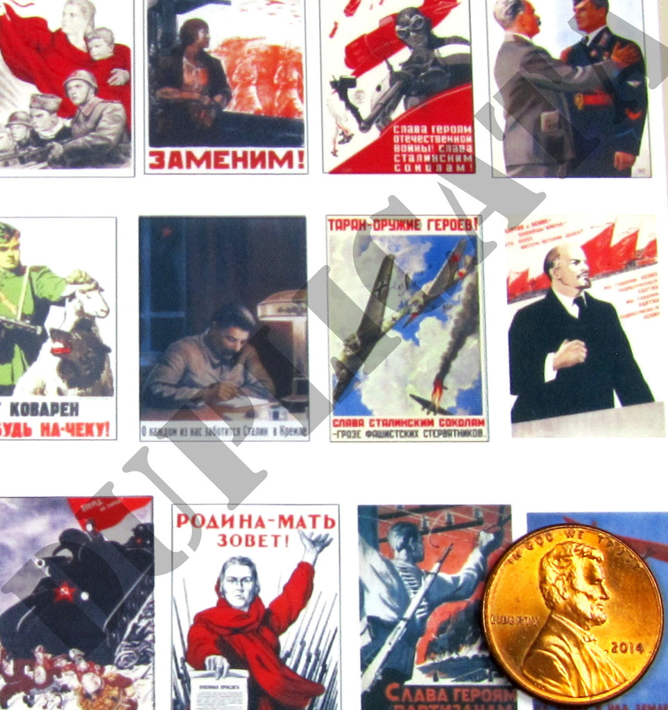 Diorama Accessory Soviet WW2 Propaganda Posters, Small - 1/35 Scale ...