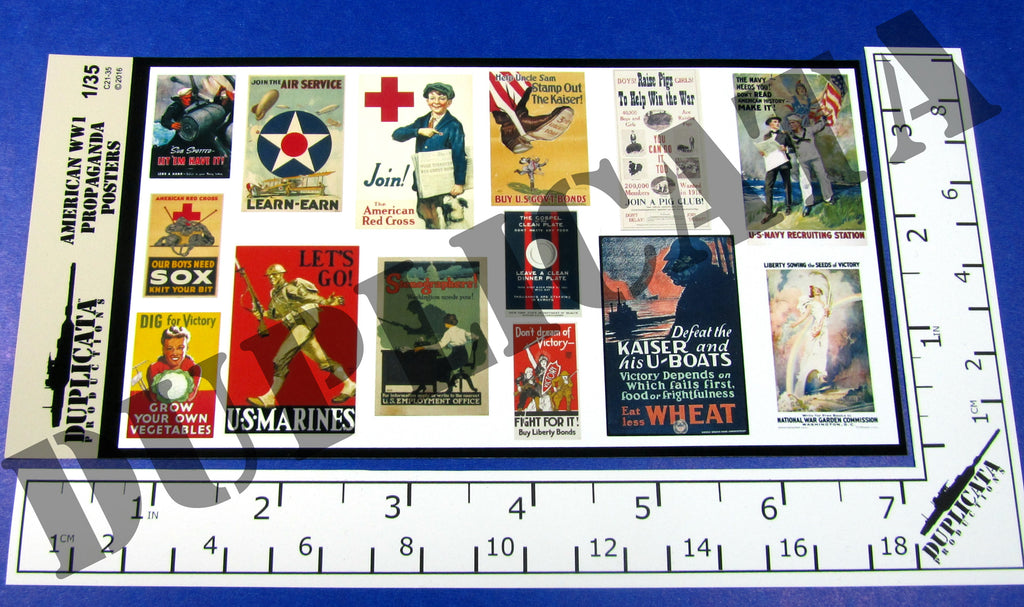 Diorama Accessory - American WW1 Propaganda Posters - 1/35 Scale ...